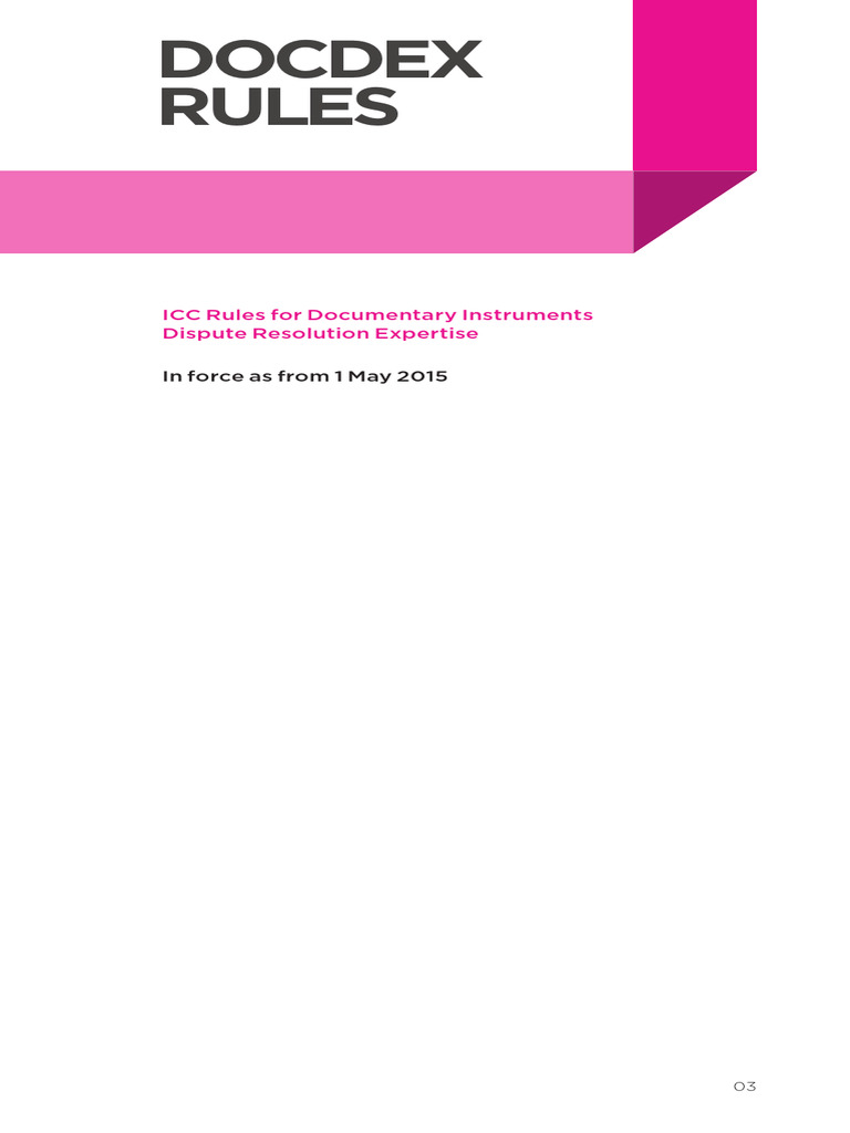ICC DOCDEX Rules Overview | PDF | Justice | Crime & Violence