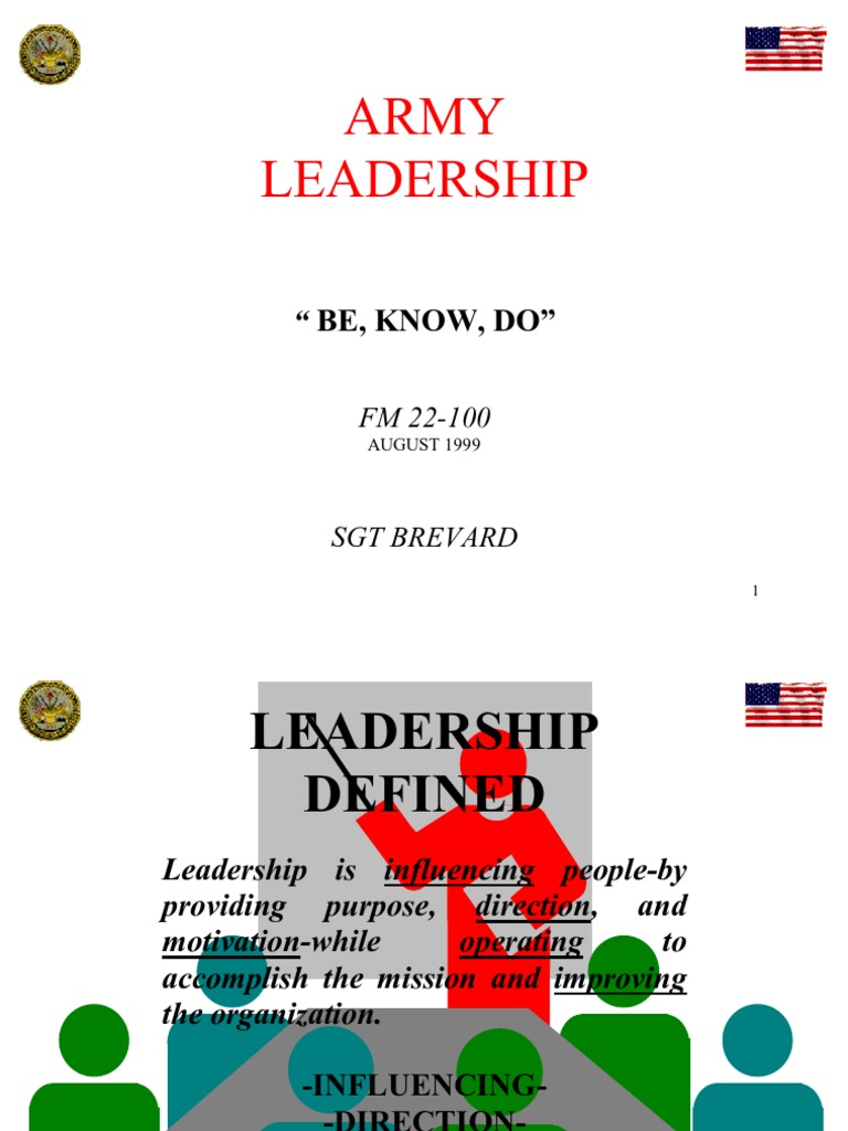 Army Leadership: Be, Know, Do Model | PDF | Leadership | Military