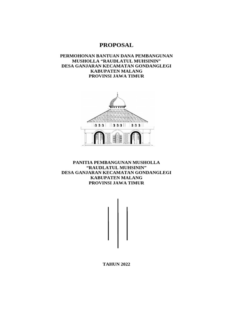 Contoh Proposal Pembangunan Musholla | PDF