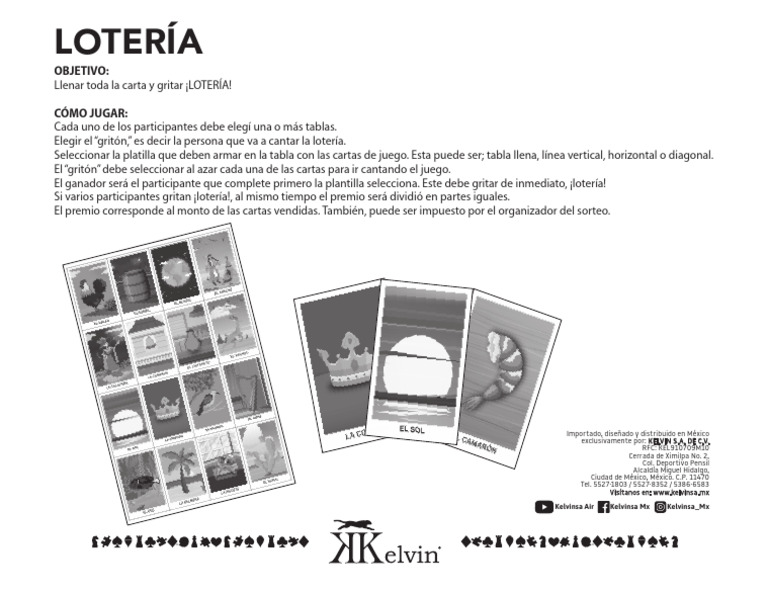 Instrucciones para jugar Lotería Mexicana | PDF