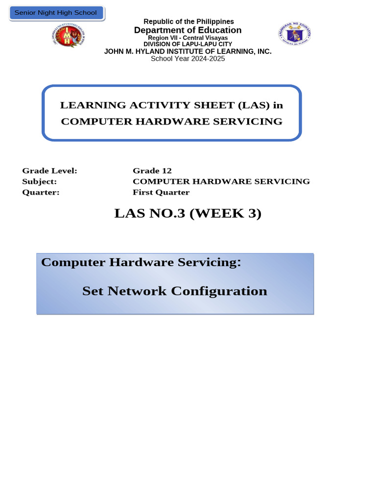 Computer (M3Q1) - Set Network Configuration | PDF | Application Software | Spreadsheet