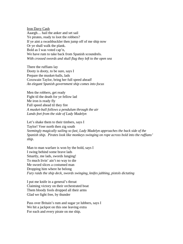 Iron Davy Cash | PDF