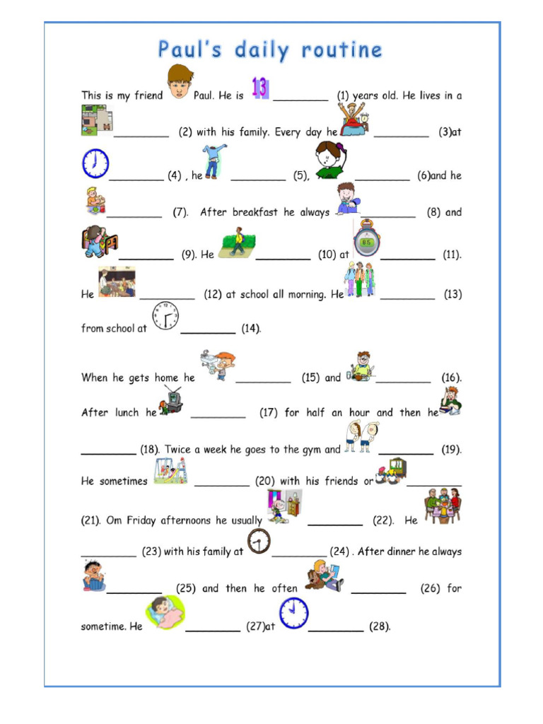 Daily Rountine Questions | PDF | Lunch | Meal