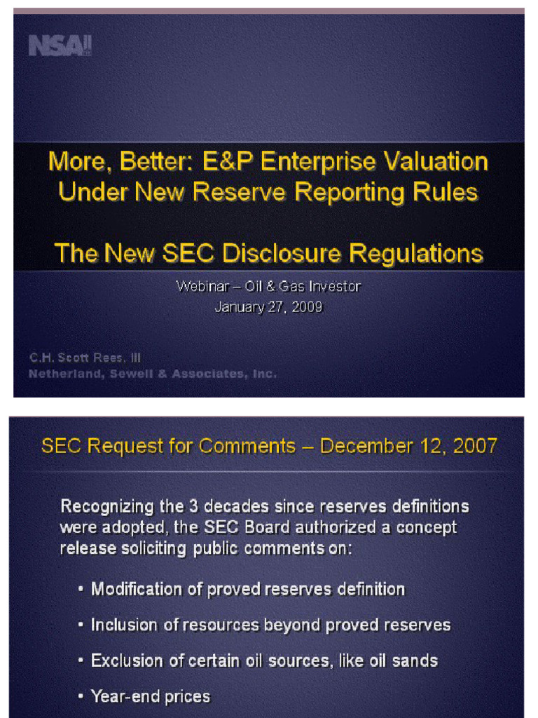 SEC Presentation (270109) | PDF