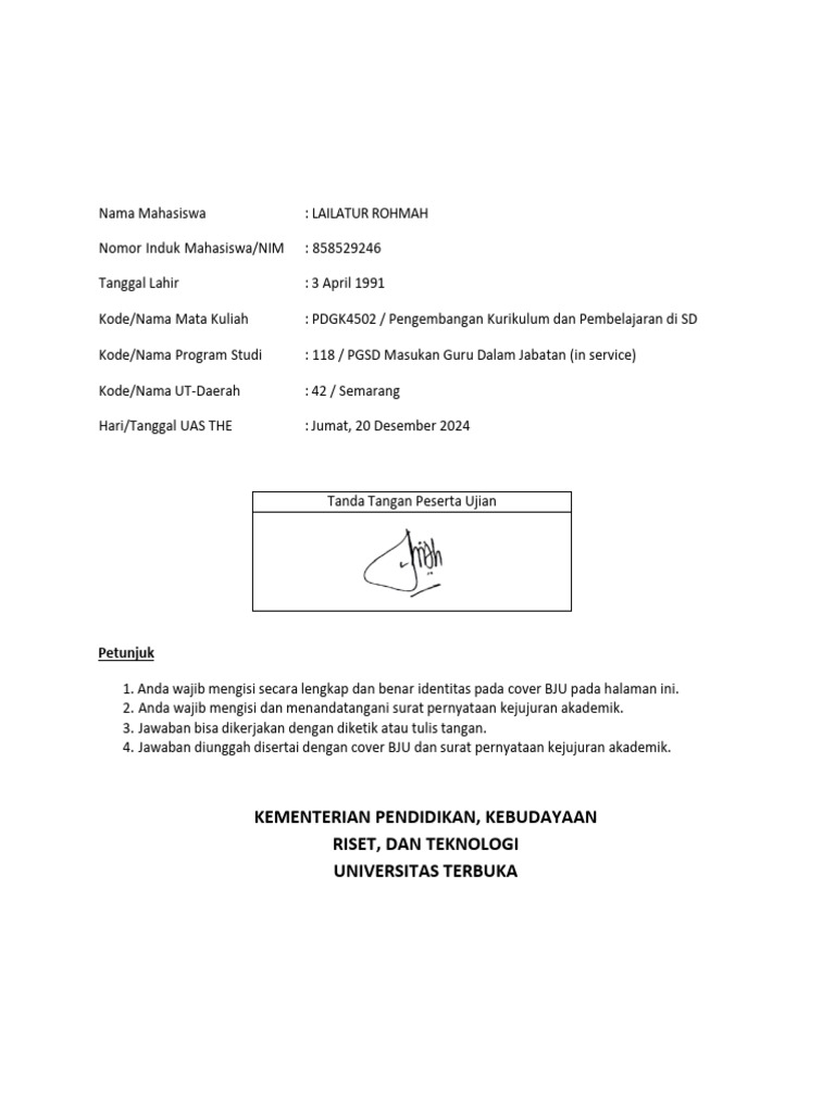 BJU_Umum_Lailatur Rohmah_858529246 | PDF
