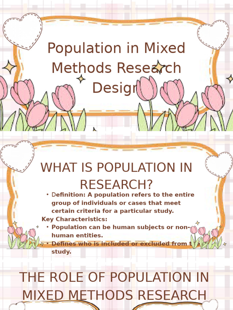 Population in Mixed Methods Research Design 1 | PDF | Quantitative ...