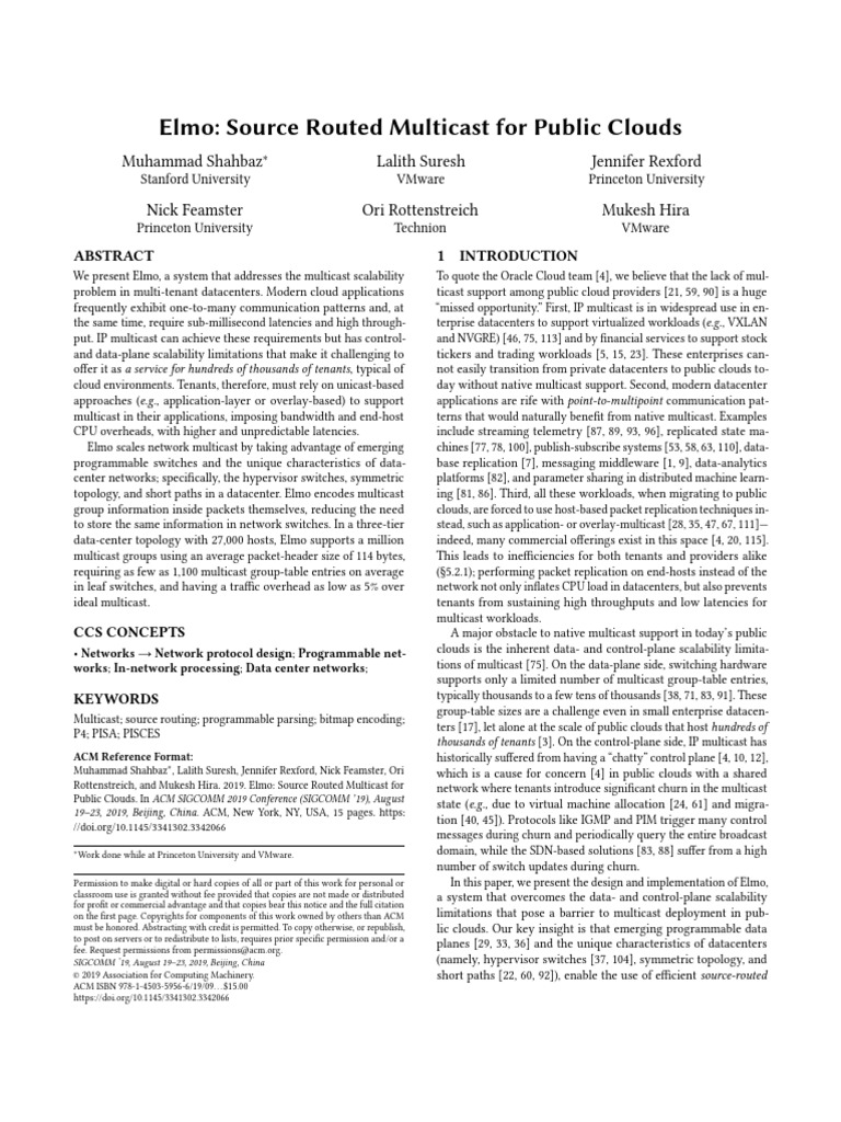 Elmo 19 | PDF | Computer Network | Multicast