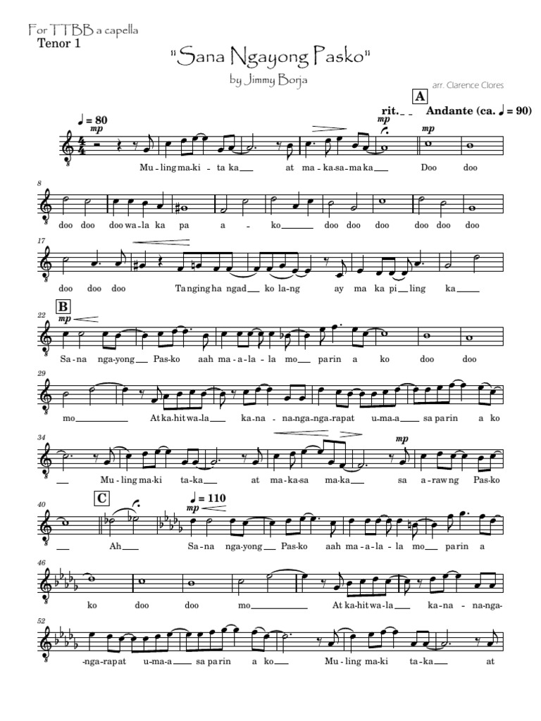 SANA NGAYONG PASKO Tenor - 1 | PDF