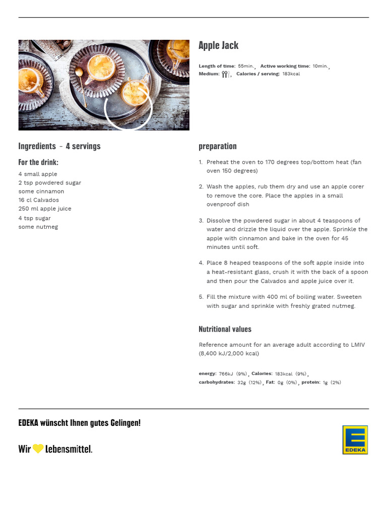 Baked Apple Jack Recipe with Calvados | PDF