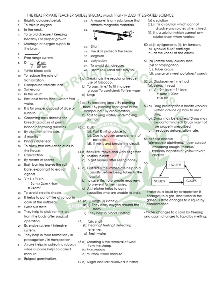 Integrated Science Mock Trial Guide | PDF | Water | Soil