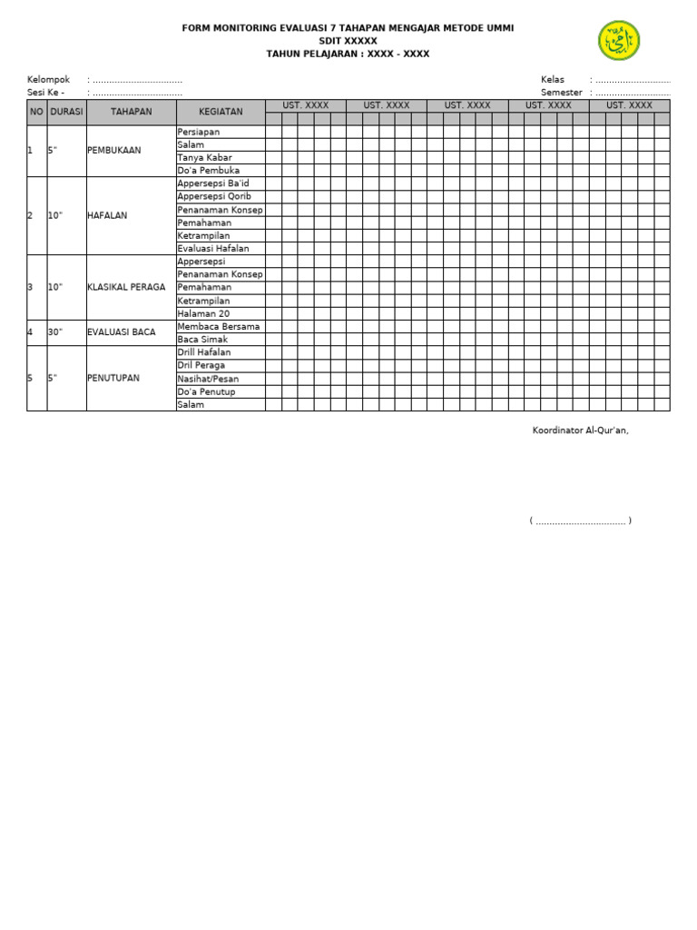 Monitoring 7 Tahapan | PDF