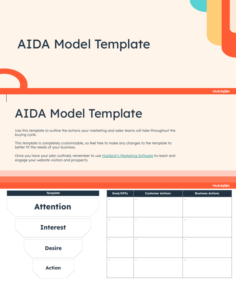 AIDA Model Template HubSpot | PDF | Websites | Marketing