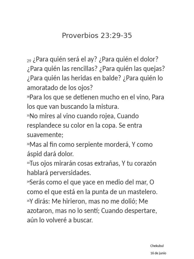 Proverbios 23 | PDF