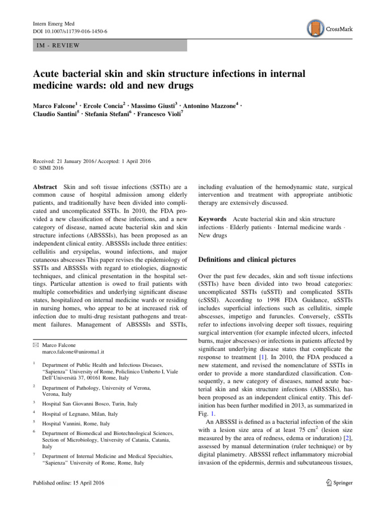 Acute bacterial skin and skin structure infections | PDF | Methicillin ...