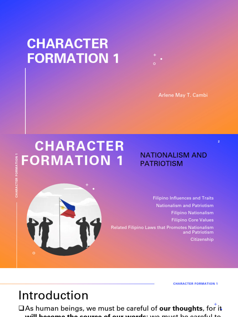Character Formation 1 MODULE | PDF | Family | Nationalism