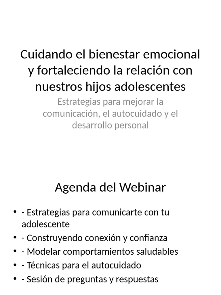 Webinar_Bienestar_Emocional | PDF