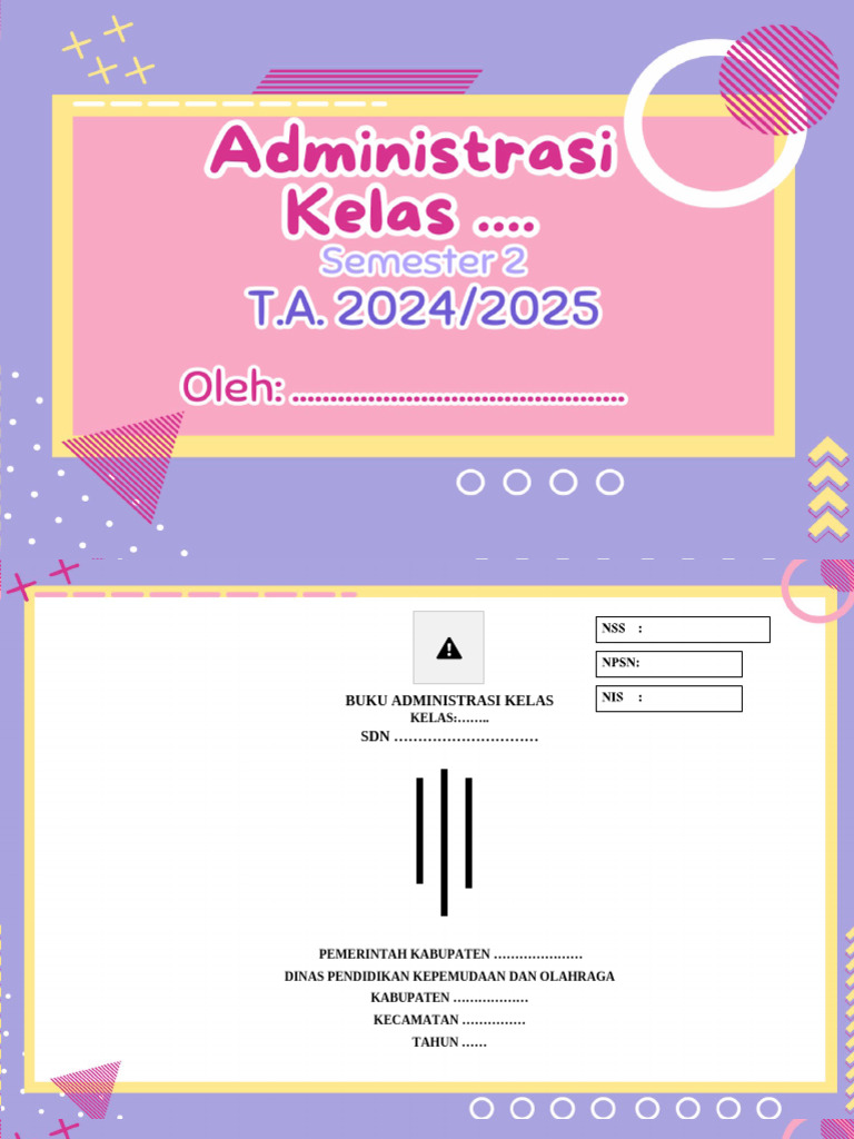 Buku Administrasi Kelas 6 SD | PDF