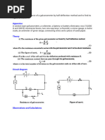 Exp 4 - Galvanometer Resistance - Half Deflection Method | PDF | Electromagnetism | Electricity