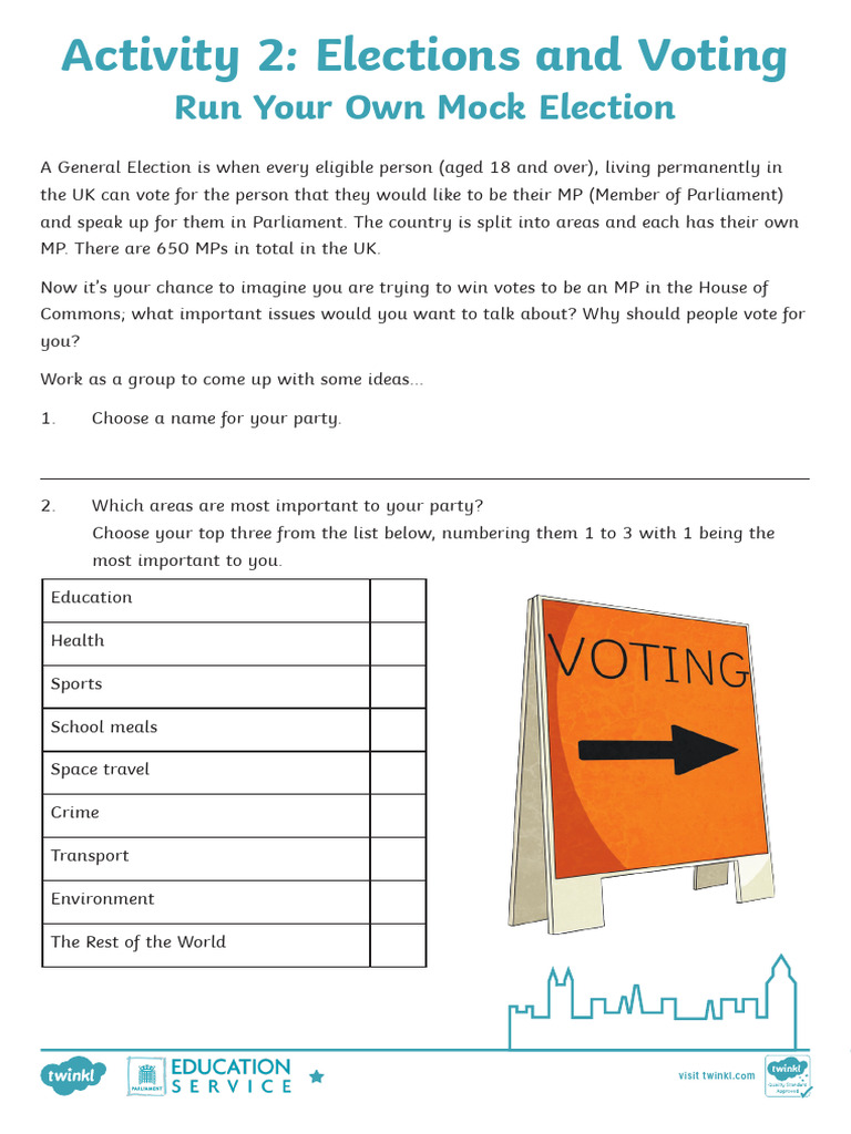 -uk-parliament-elections-and-voting-mock-election-activity-sheet-english_ver_1 | PDF | House Of ...