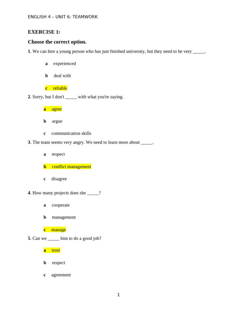 UNIT 6_ VOCAB + READING EXERCISE | PDF