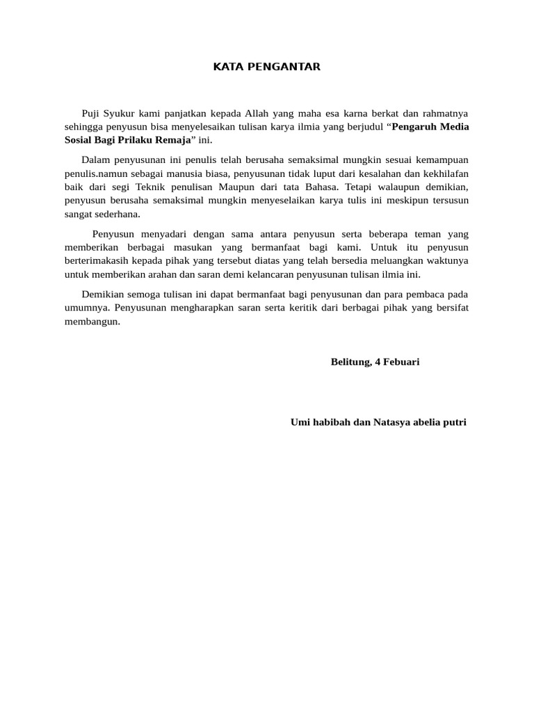 KATA PENGANTAR ADES 2 | PDF