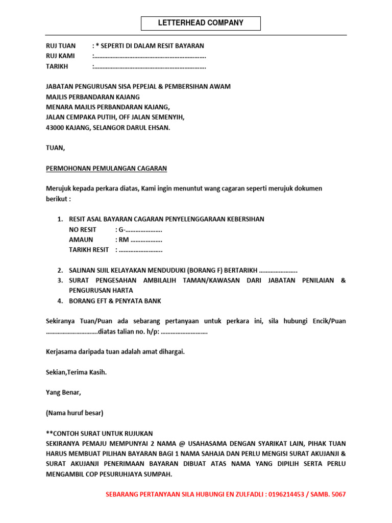 Contoh Surat Tuntutan | PDF