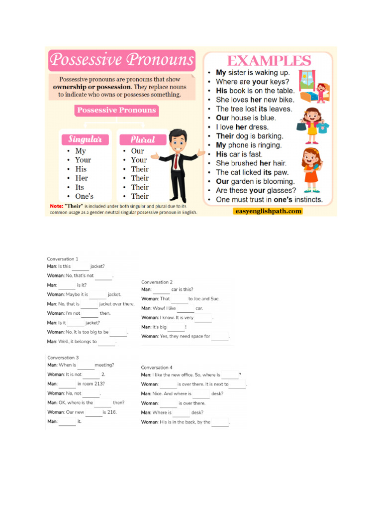 Possessive Pronoun | PDF