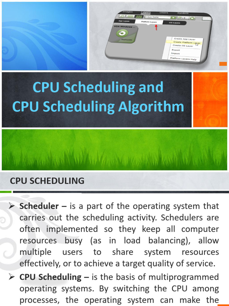 IT 106 UNIT 2 Lesson 2 CPU Scheduling Algorithm | PDF | Scheduling (Computing) | Process (Computing)