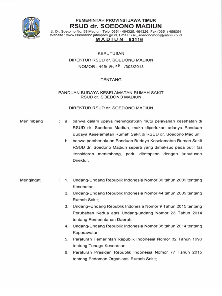 Scan PMKP Panduan Budaya Keselamatan RS | PDF