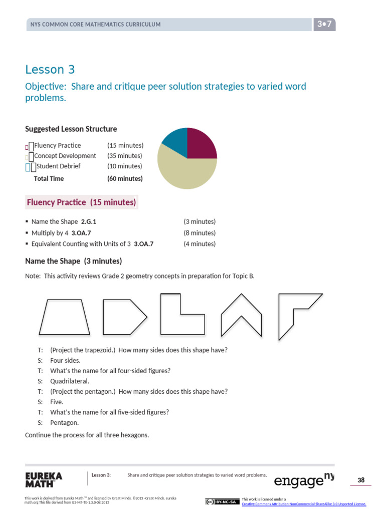 Math g3 m7 Topic A Lesson 3 | PDF | Shape | Mathematics