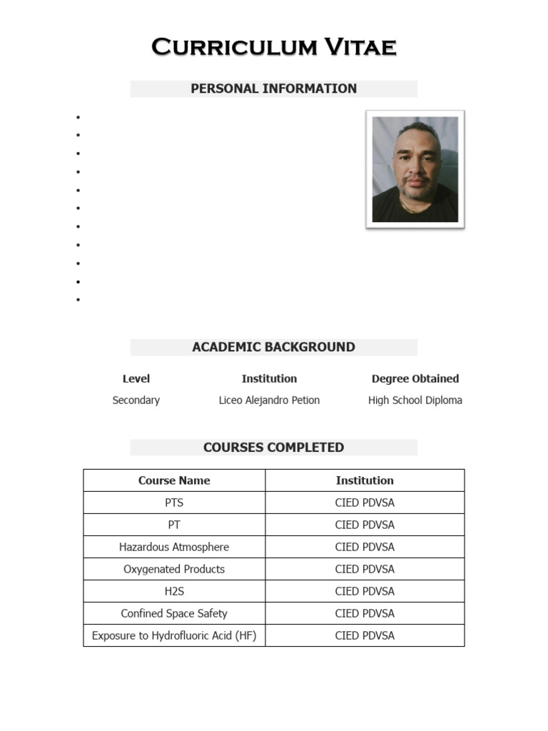 Curriculum Jose Gabriel | PDF