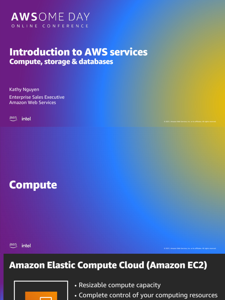 Awsomeday 2021 2 Introduction To Aws Pute Storage Database