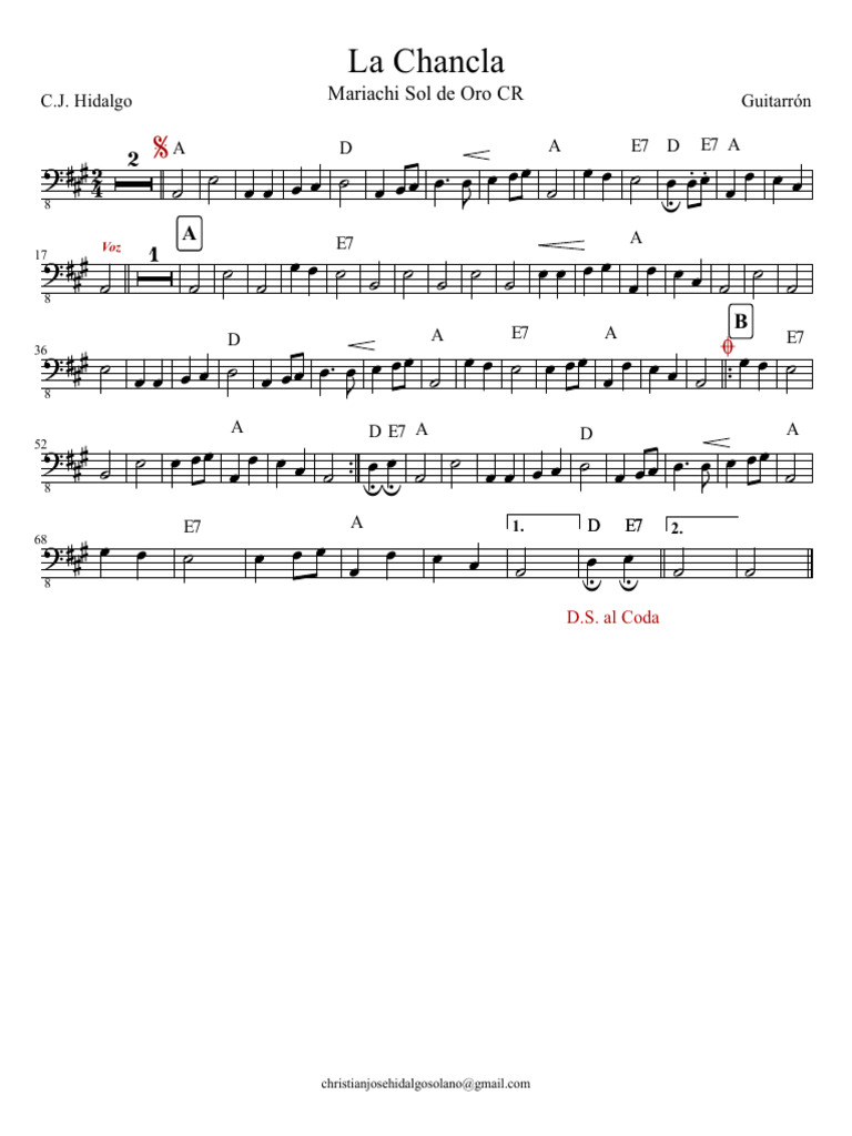 La Chancla - Guitarrón | PDF