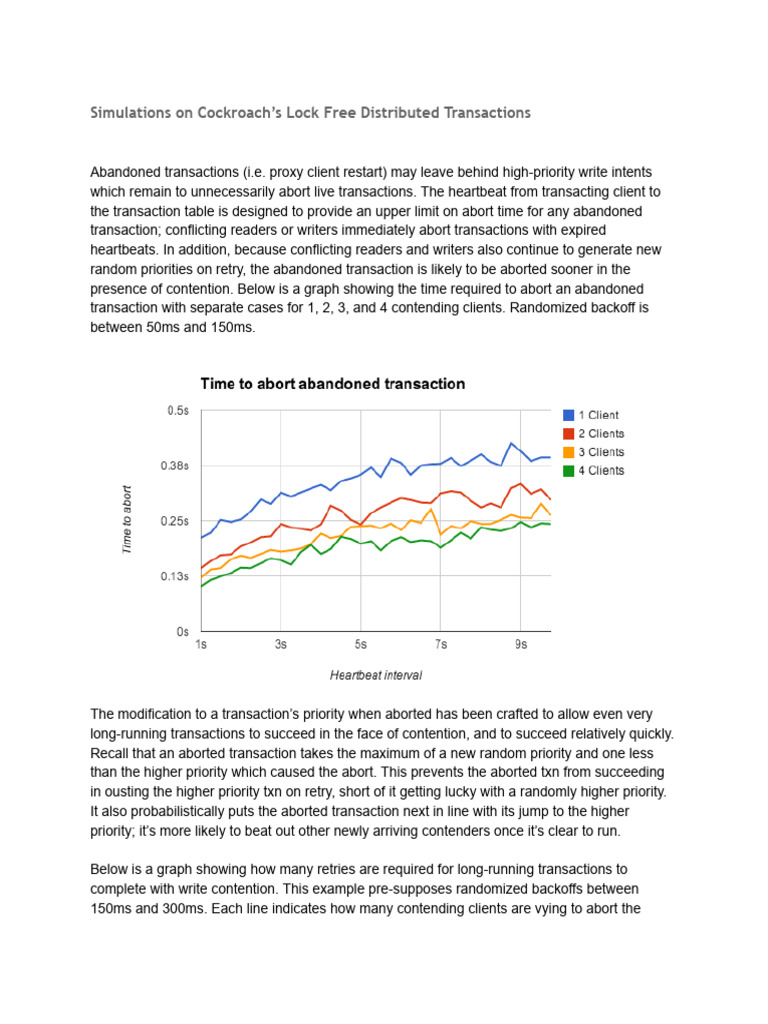 Lock Free Distributed Transactions Simulations Pdf Applied Mathematics Computer Science