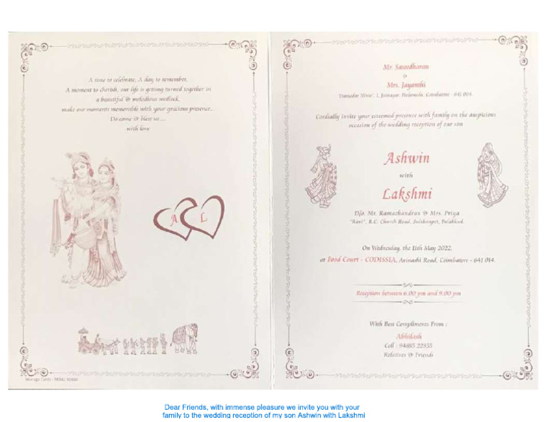 Ashwin Invitation | PDF