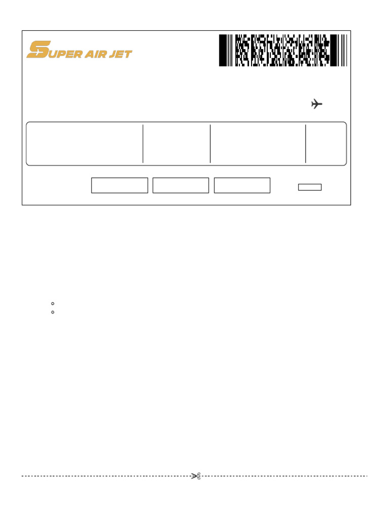 Super Air Jet Check-in Guidelines | PDF | Aviation