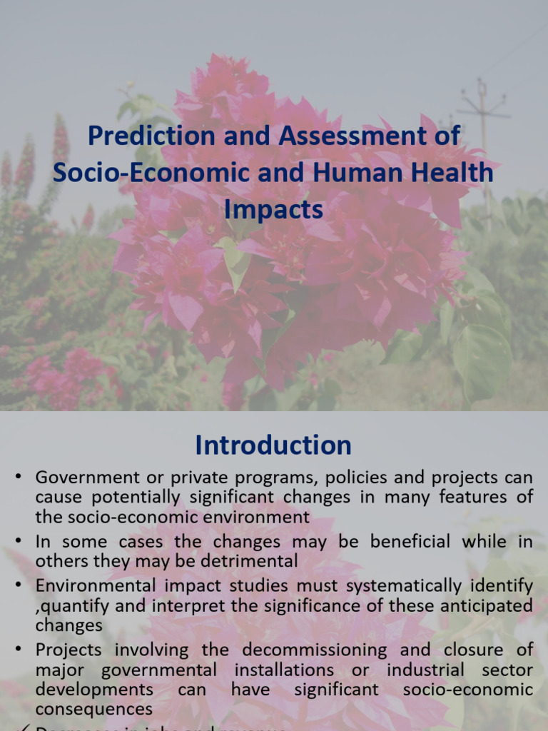 Socio-economic and human health | PDF | Infrastructure | Economics