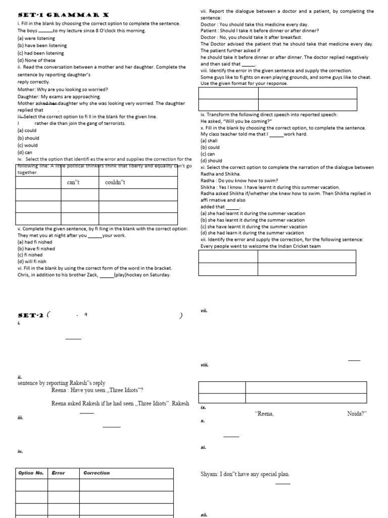 Grammar Exercises and Corrections | PDF