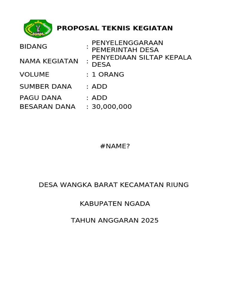 Prop. Rab Siltap Kepdes | PDF