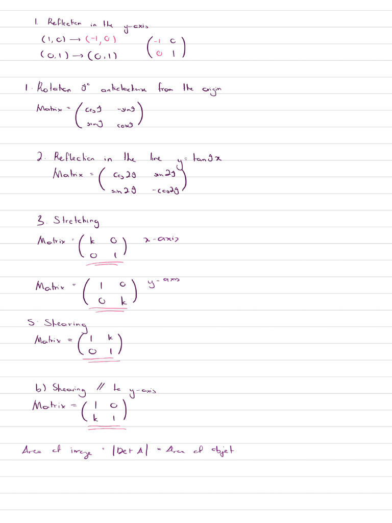 Matrices & Linear Transformation further pure1 | PDF
