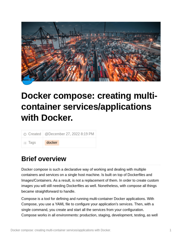 Docker Compose Creating Multi Container Servicesapplications With 7901