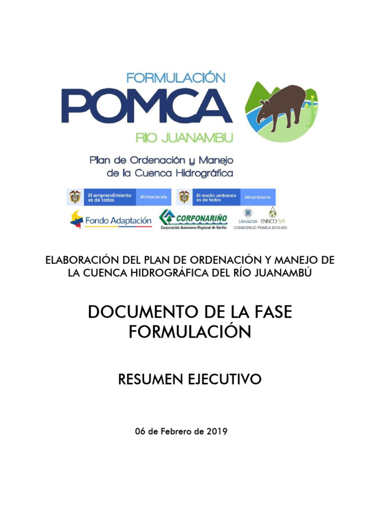 POMCA Río Juanambú: Fase de Formulación | PDF | Sustentabilidad ...