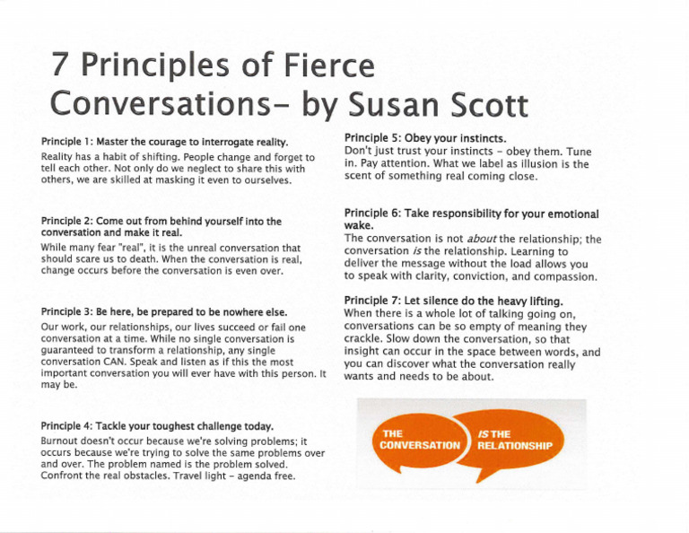7 Principles of Fierce Conversation | PDF