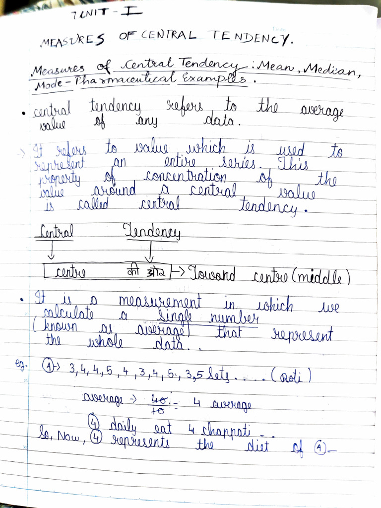 1.2 Measure of Central Tendency | PDF
