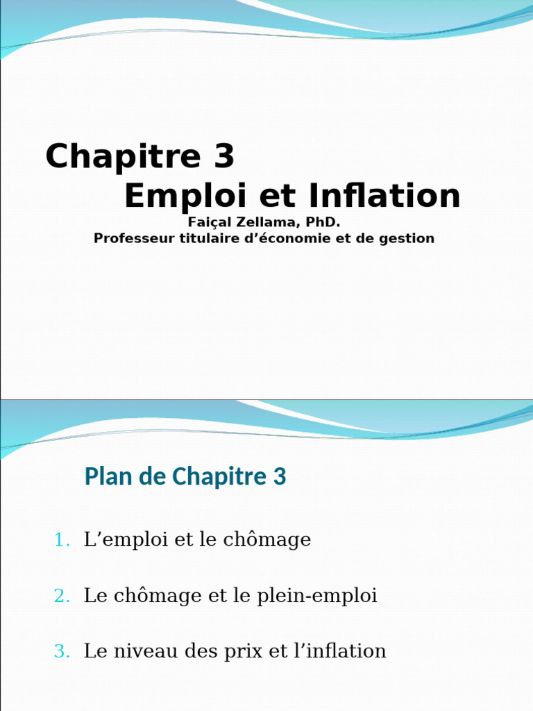 Chapitre 3 (6) (1) | PDF | Inflation | Chômage