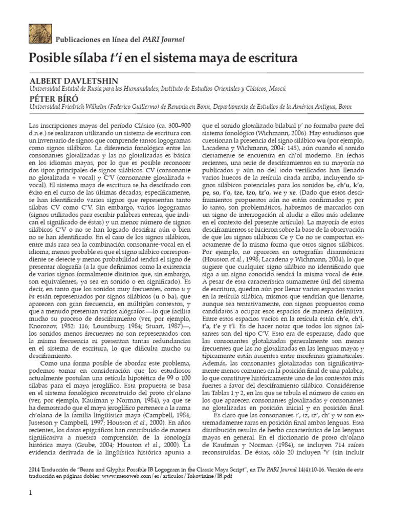 Davletshin-Biro 2014 | PDF | Sílaba | Escritura