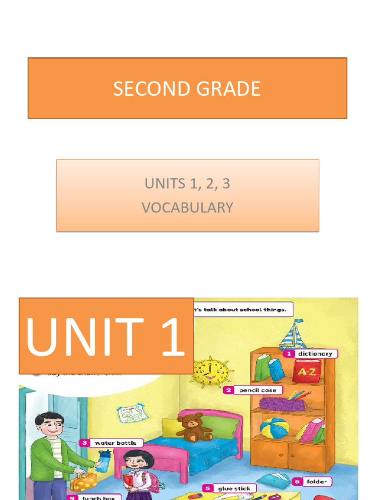 Second Grade Vocabulary With Pictures | PDF