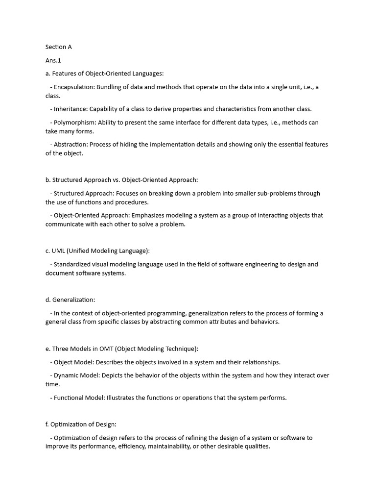 OOSD Paper Solution-2024 | PDF | Method (Computer Programming) | Class ...