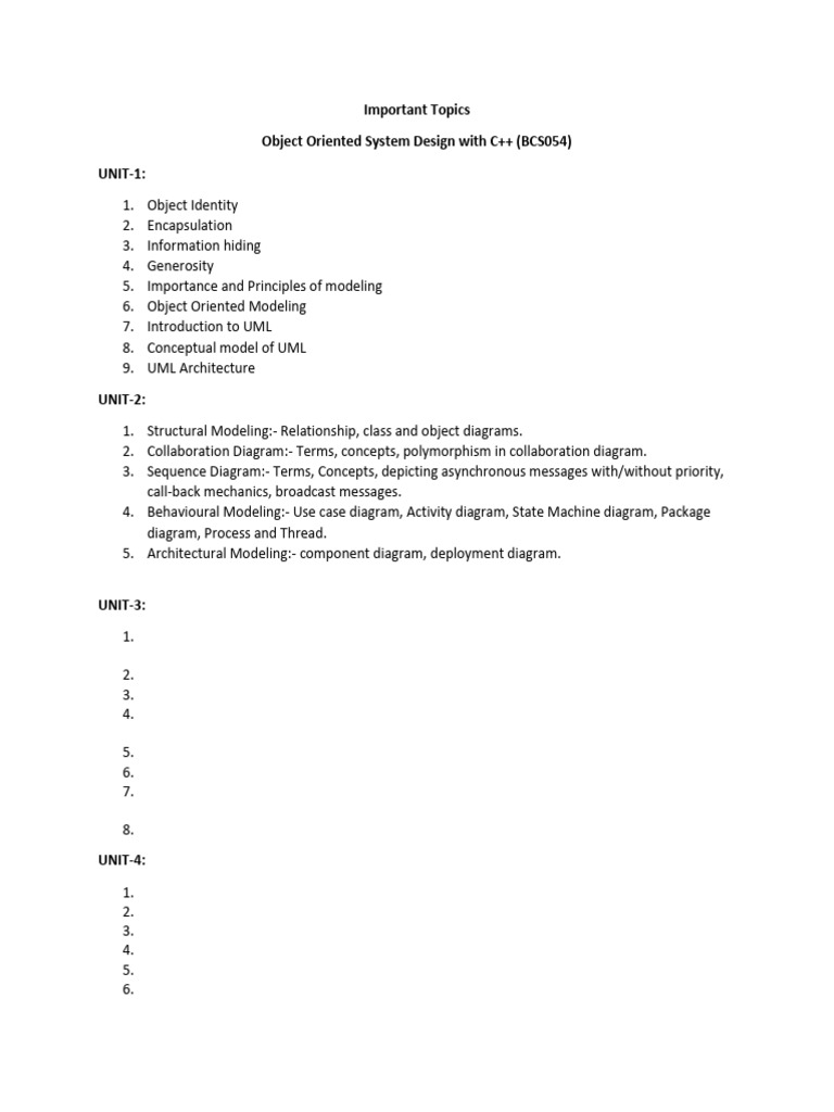 Important Topics | PDF