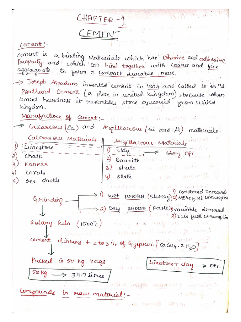 Building Materials - ESE Written Notes | PDF
